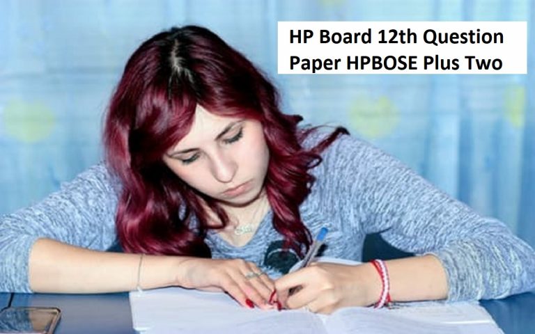 HP Board 12th Question Paper 2025, HPBOSE Plus Two Sample Paper 2025 ...